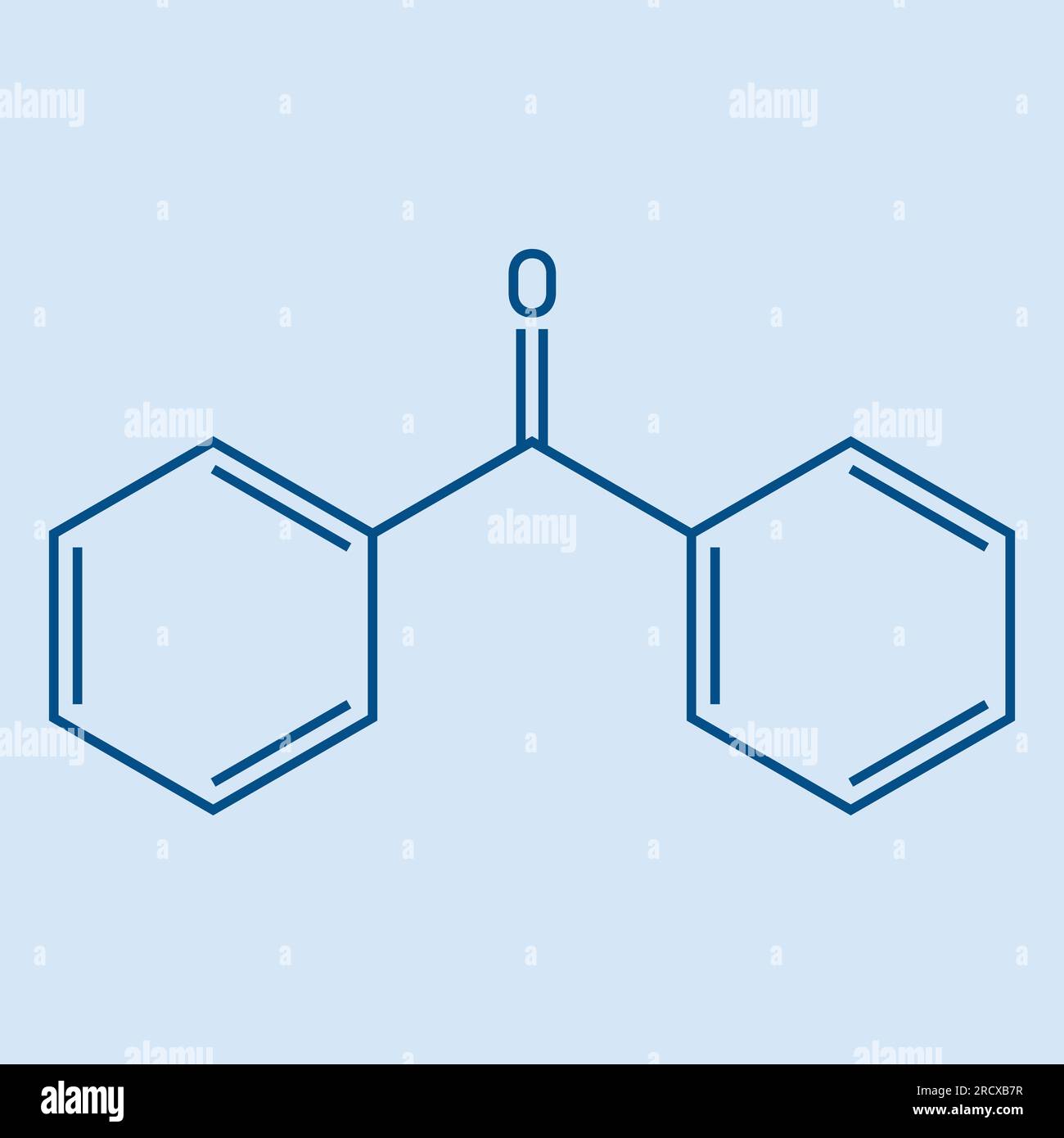 Chemical structure of benzophenone (C13H10O). Chemical resources for ...
