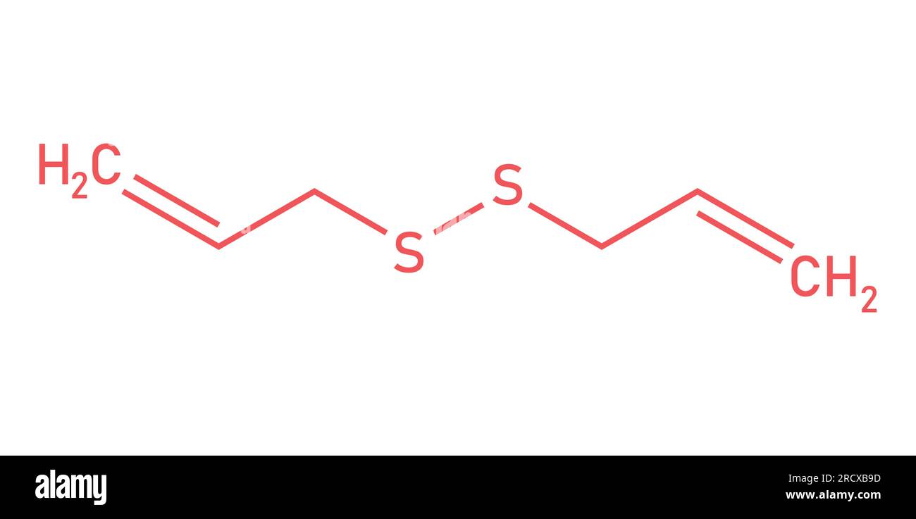 Chemical structure of Diallyl disulfide (C6H10S2). Chemical resources ...