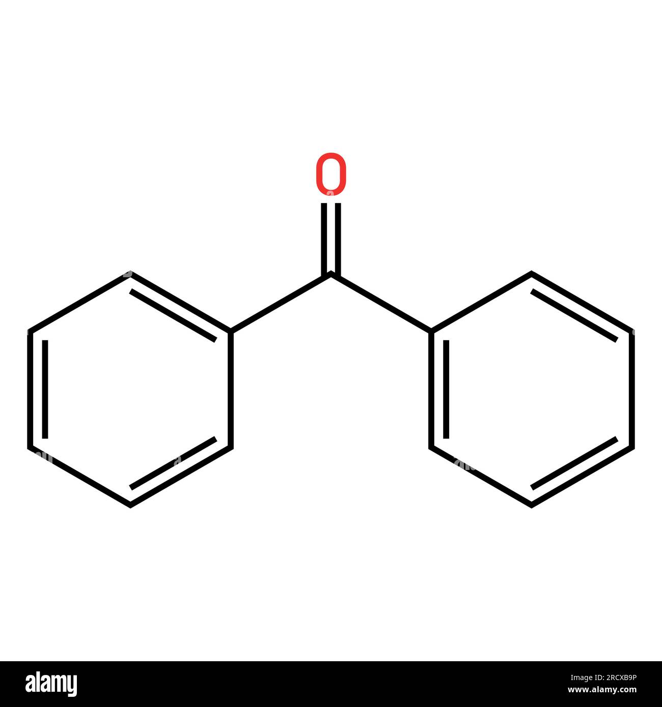 Chemical structure of benzophenone (C13H10O). Chemical resources for ...
