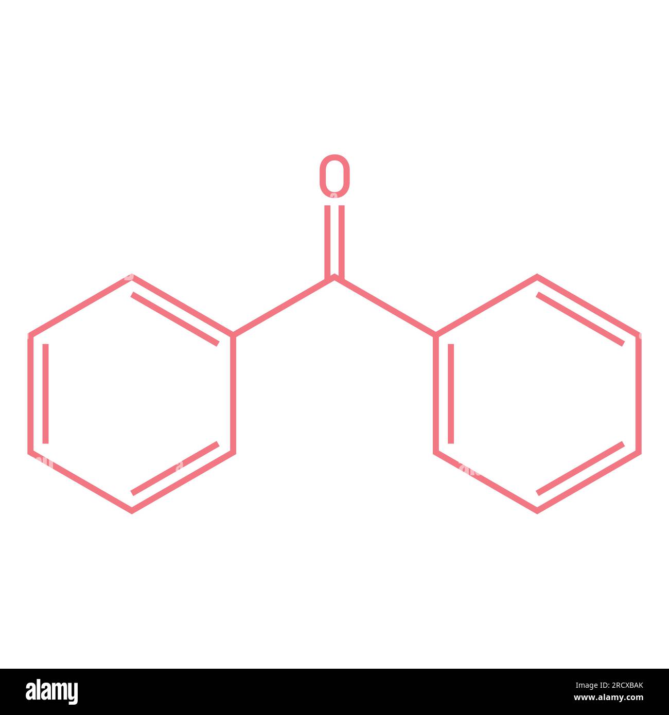 Chemical structure of benzophenone (C13H10O). Chemical resources for ...