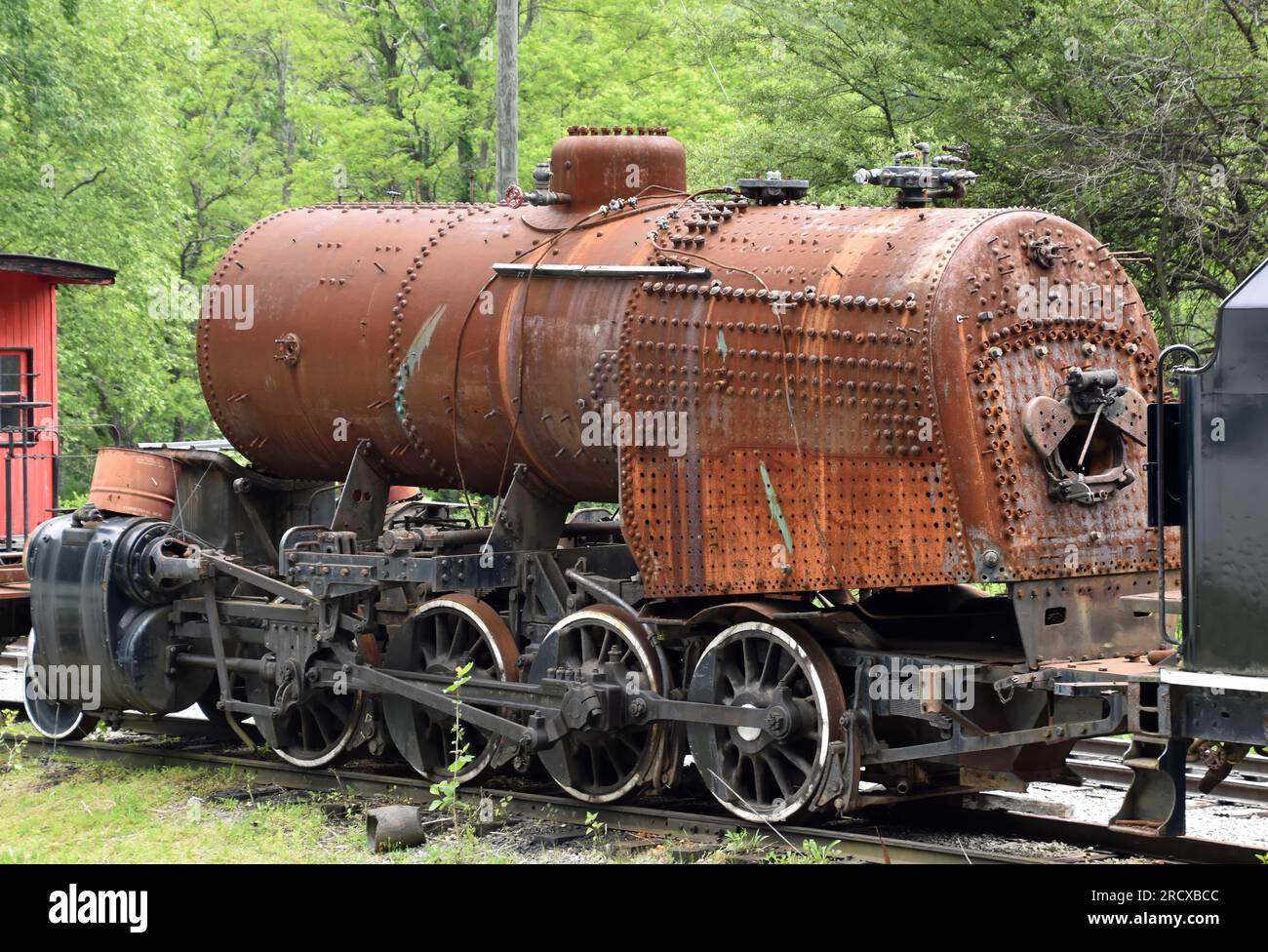 Steam locomotive boiler at Cass, WV Stock Photo - Alamy