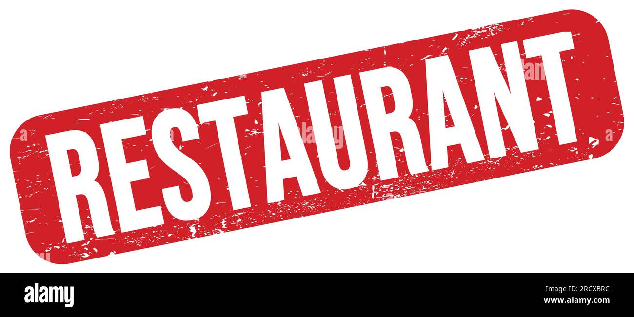 RESTAURANT text written on red grungy stamp sign Stock Photo - Alamy
