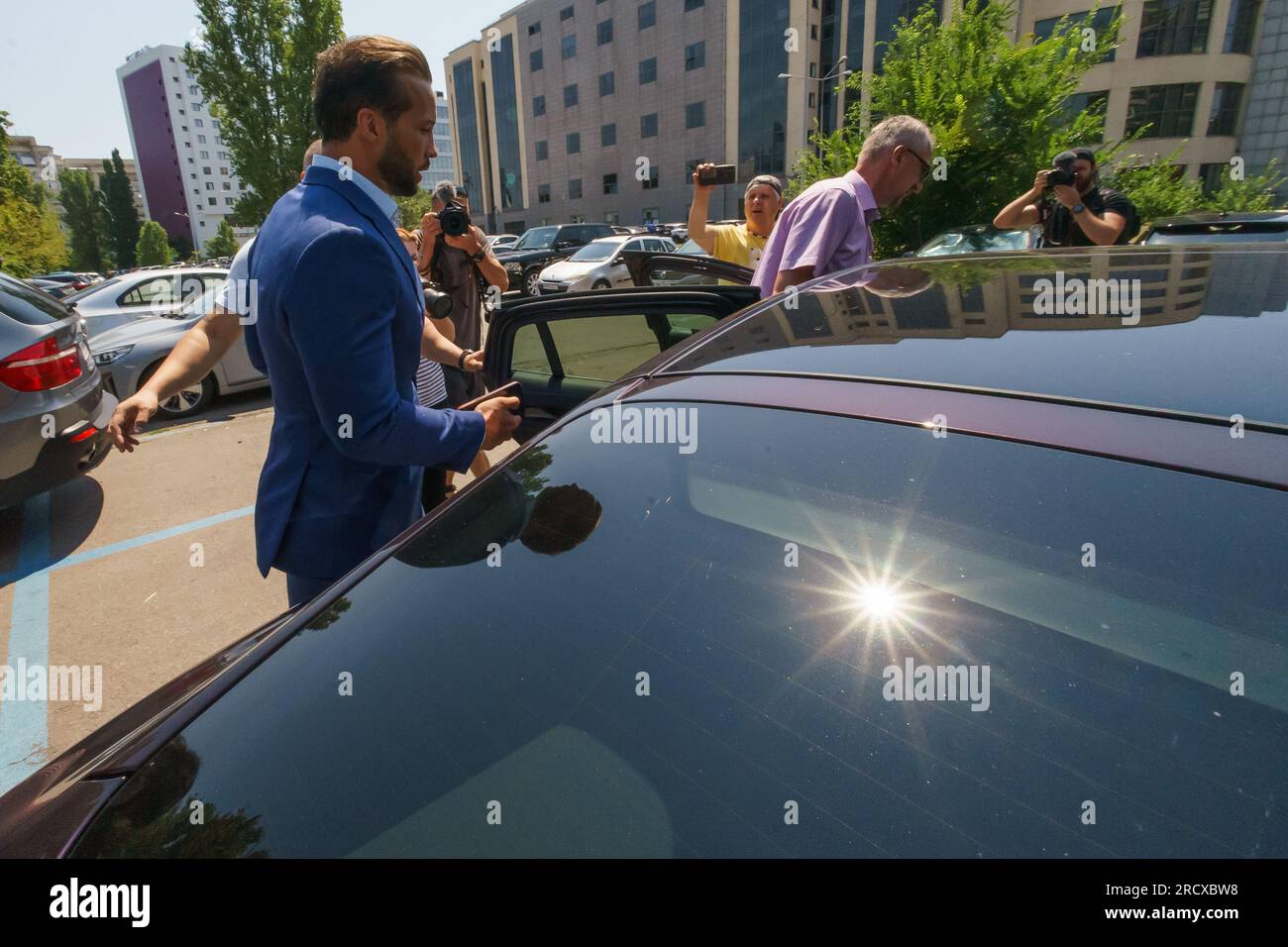 Bucharest, Romania. 17th July, 2023: Tristan Tate (L) and his brother ...