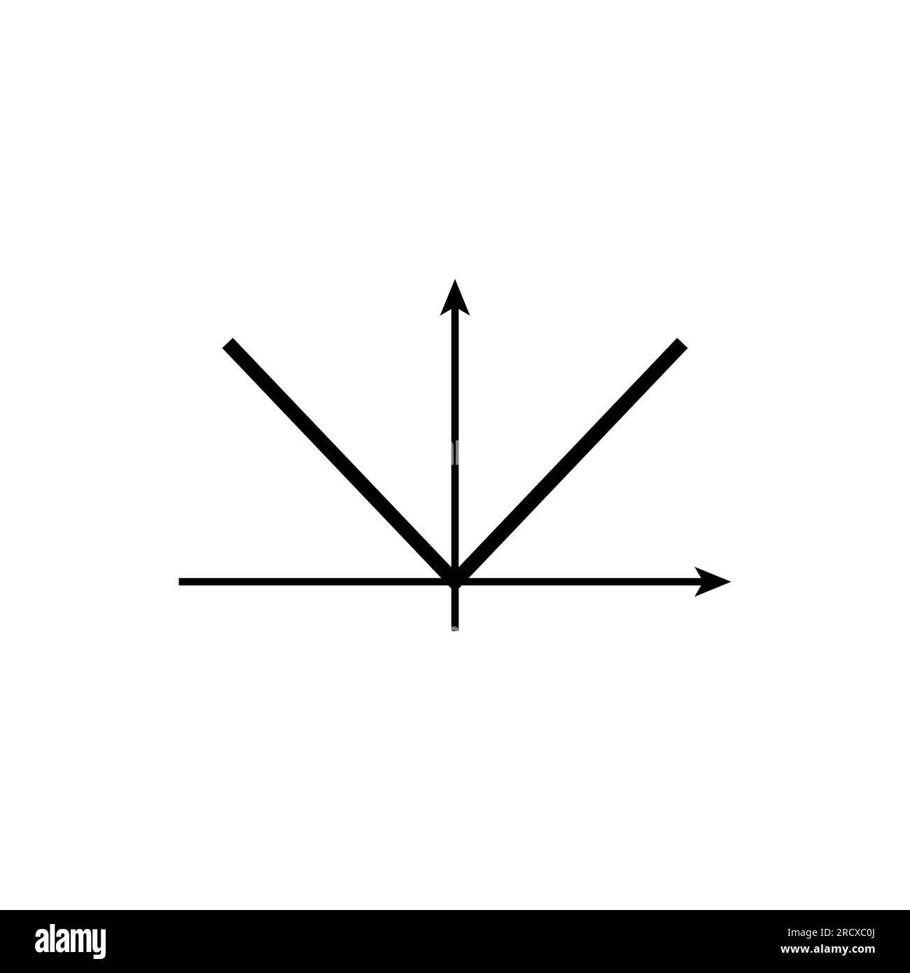Absolute Value Graph Icon The Graph Of The Absolute Value Function For Real Numbers