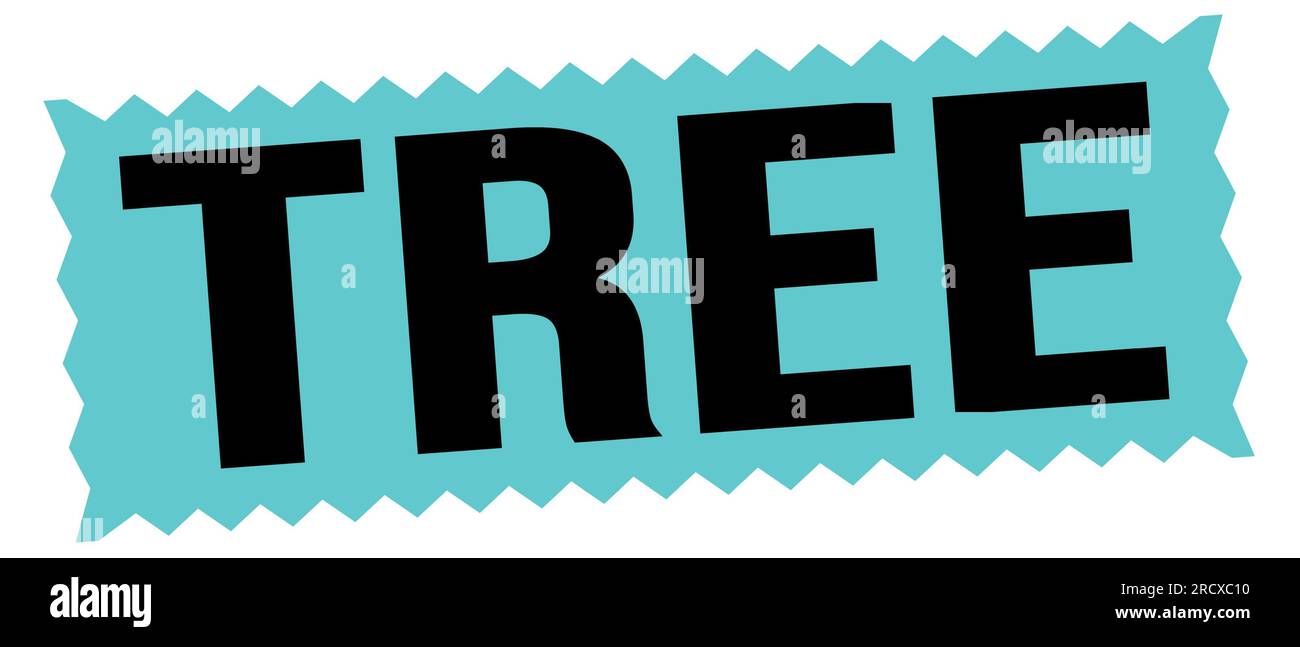 Tree text on blue Cut Out Stock Images & Pictures - Alamy