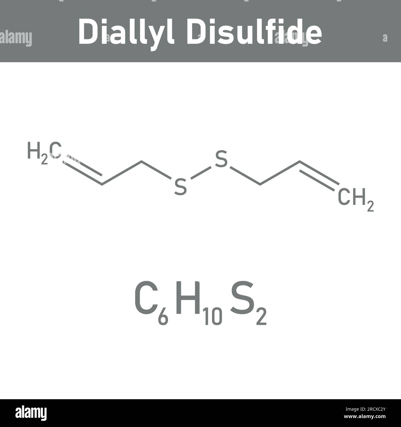 Chemical structure of Diallyl disulfide (C6H10S2). Chemical resources ...