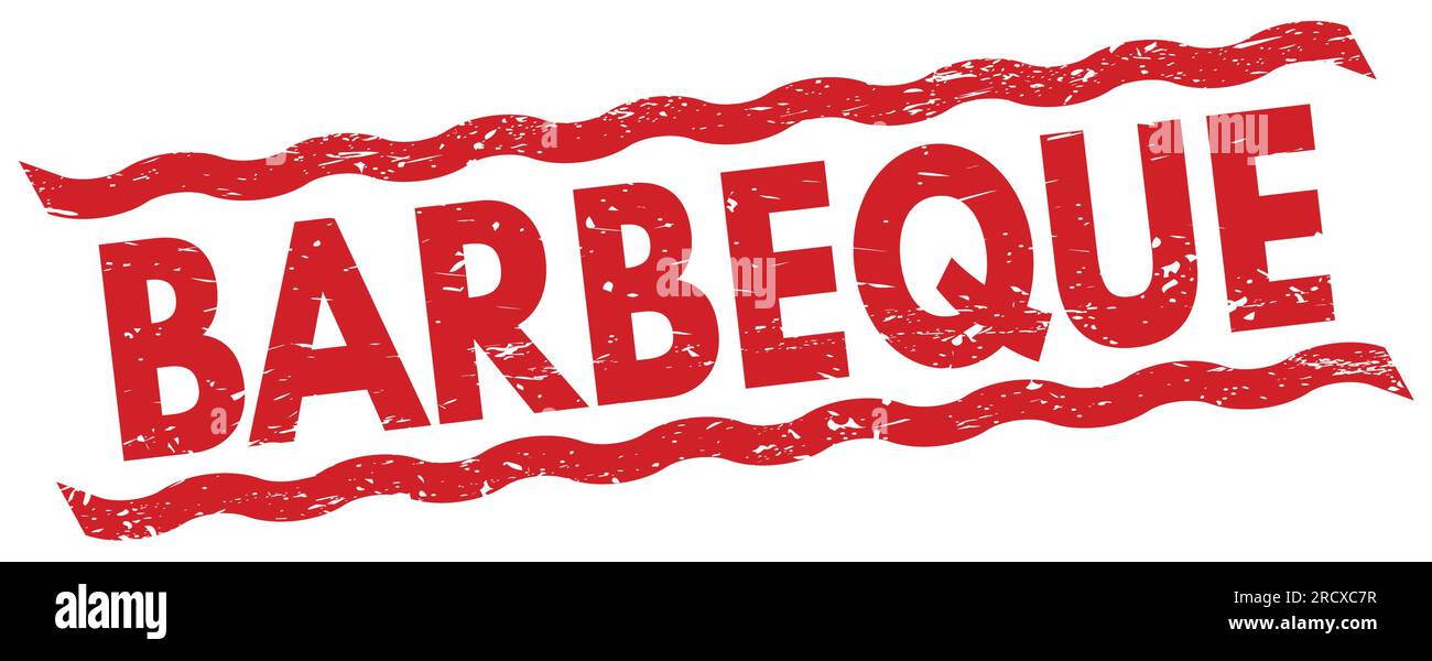 BARBEQUE text written on red lines stamp sign Stock Photo - Alamy