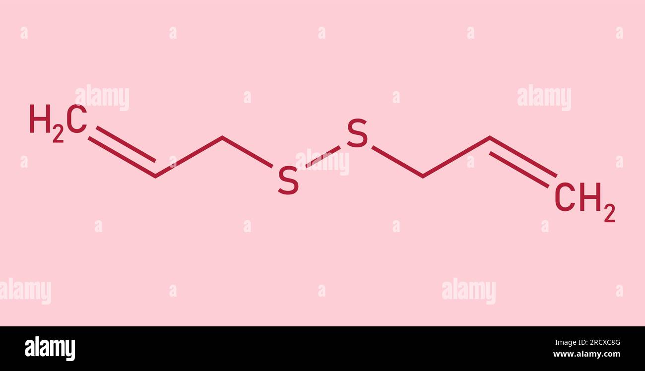 Chemical structure of Diallyl disulfide (C6H10S2). Chemical resources ...