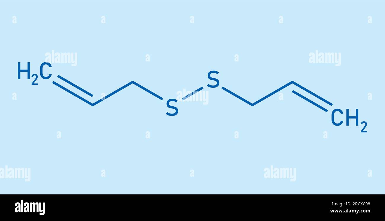 Chemical structure of Diallyl disulfide (C6H10S2). Chemical resources ...
