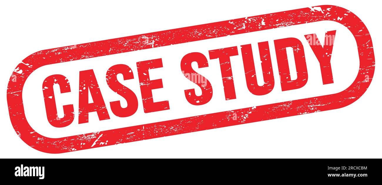 CASE STUDY, text on red rectangle stamp sign Stock Photo - Alamy