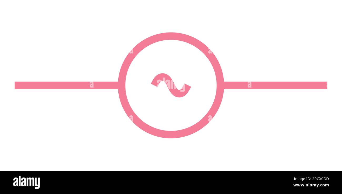 AC voltage source symbol icon vector illustration Stock Vector Image ...