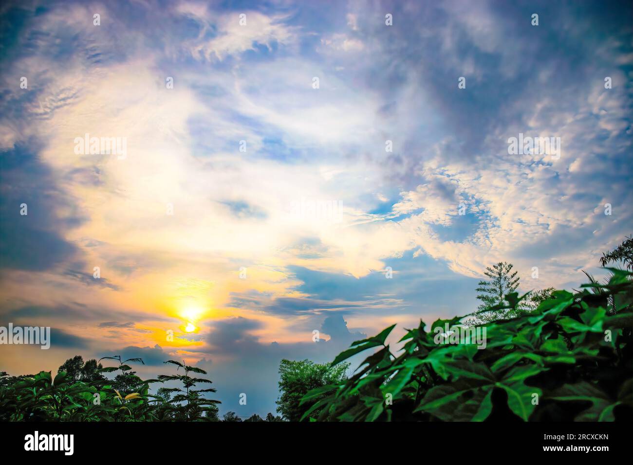blue sky before the sunset.Beautiful sky with cloud before sunset Stock ...