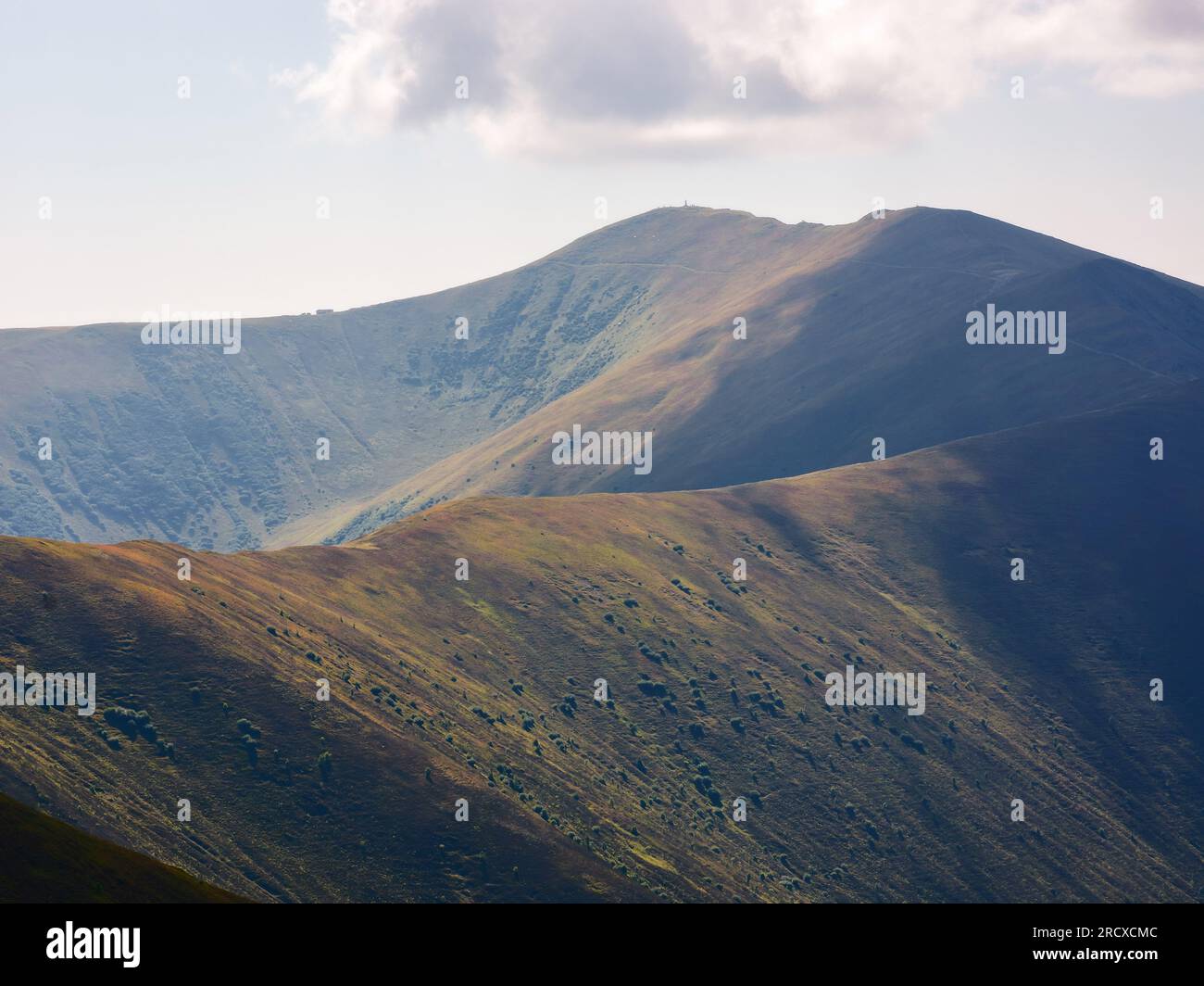 carpathian highlands in fall colors. nature background with colorful ...
