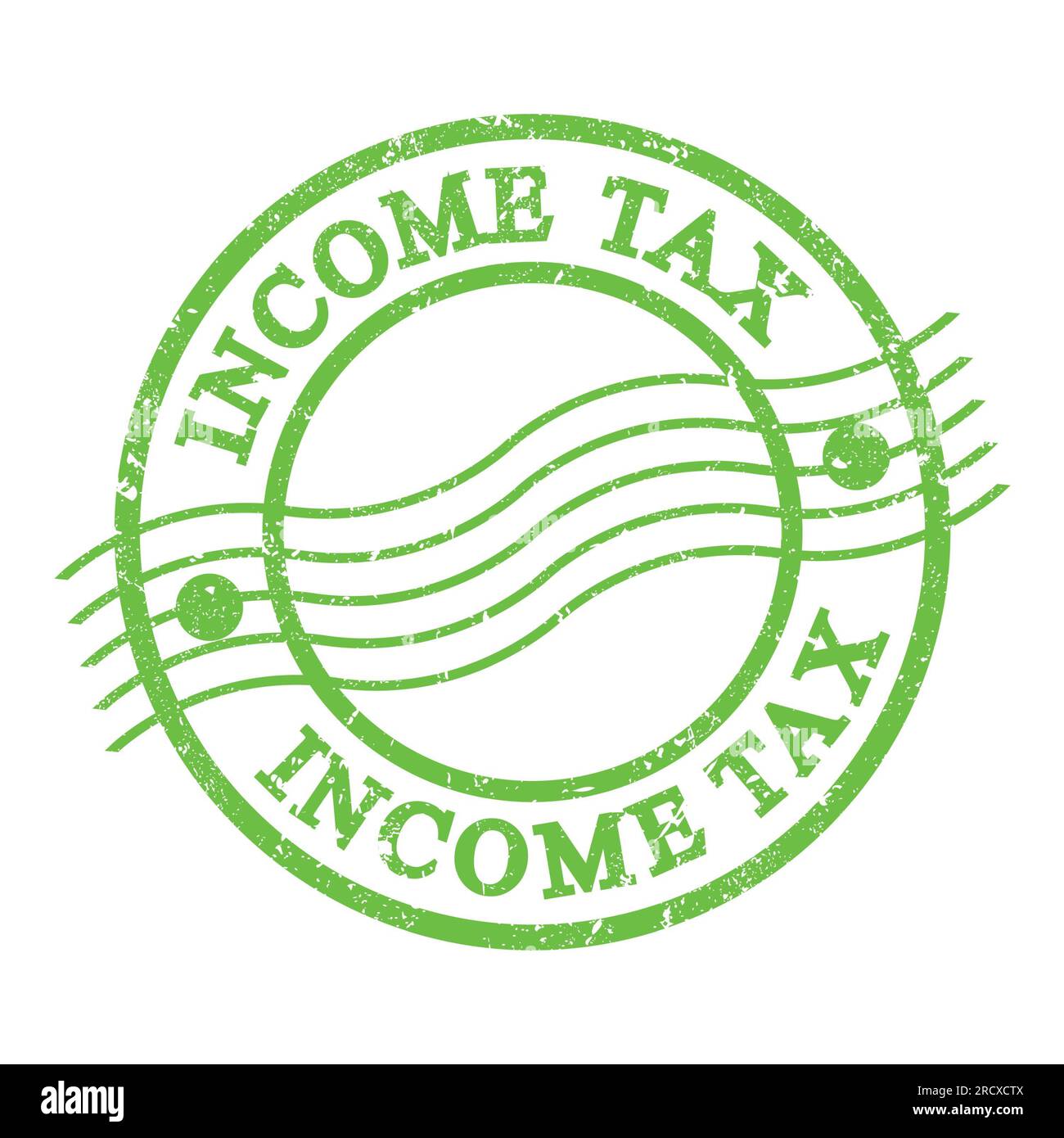 INCOME TAX, text written on green grungy postal stamp Stock Photo - Alamy