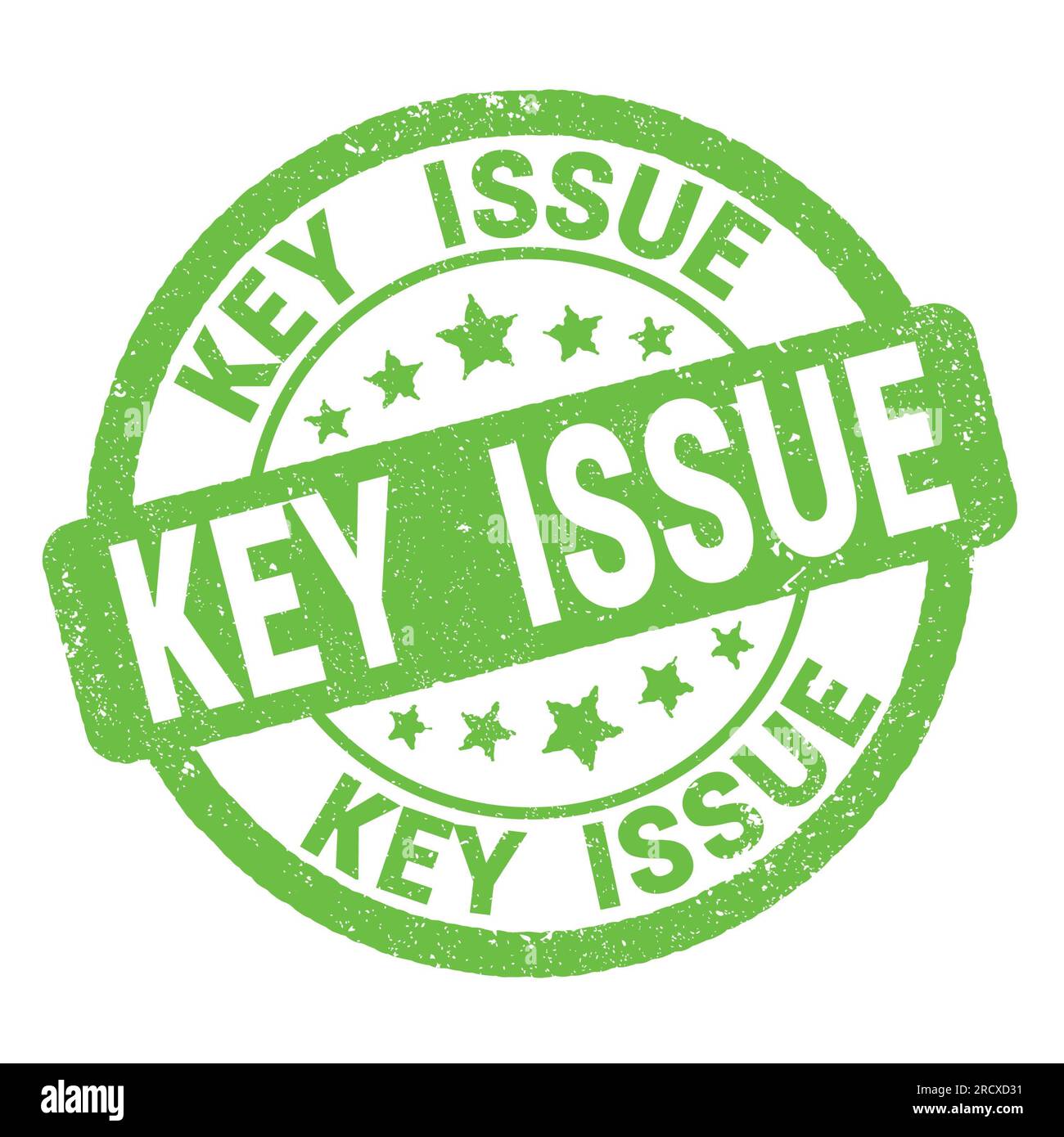 KEY ISSUE text written on green grungy stamp sign Stock Photo - Alamy