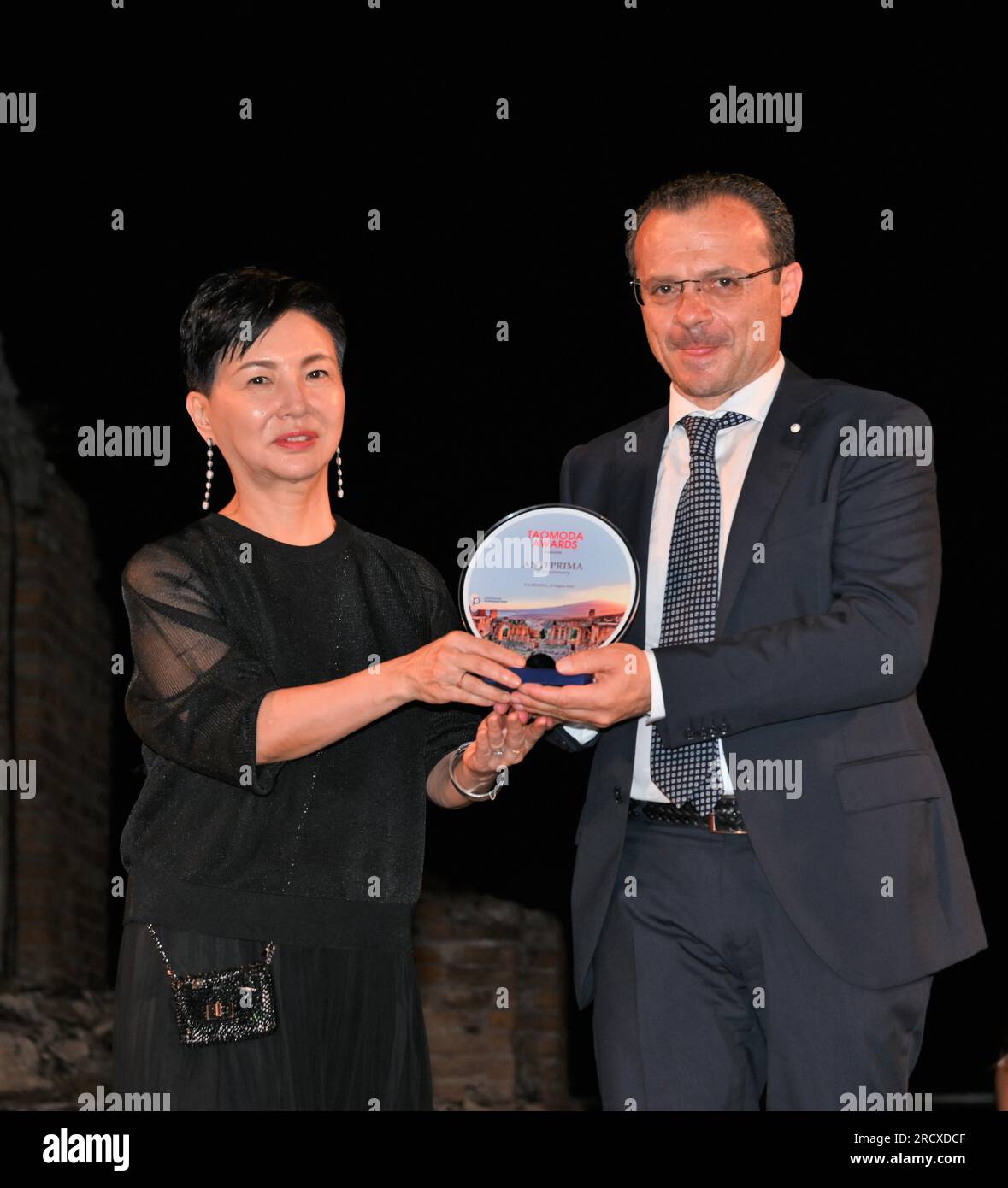 Taormina, Italy TAOMODA WEEK awards and fashion show at the Ancient ...