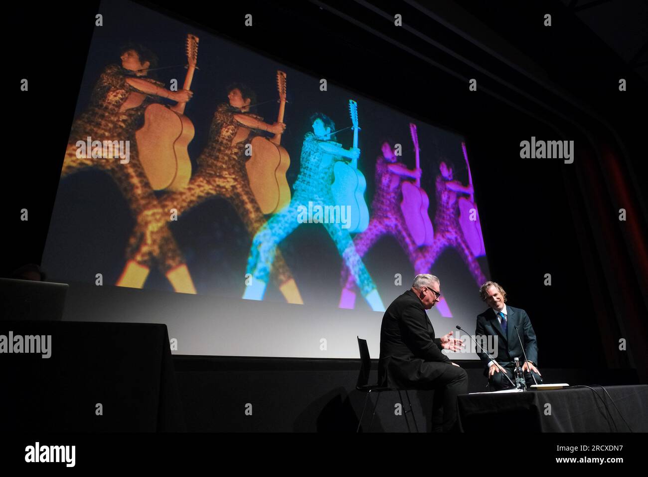 Mark Kermode and Brett Morgen photographed during Mark Kermode Live in ...