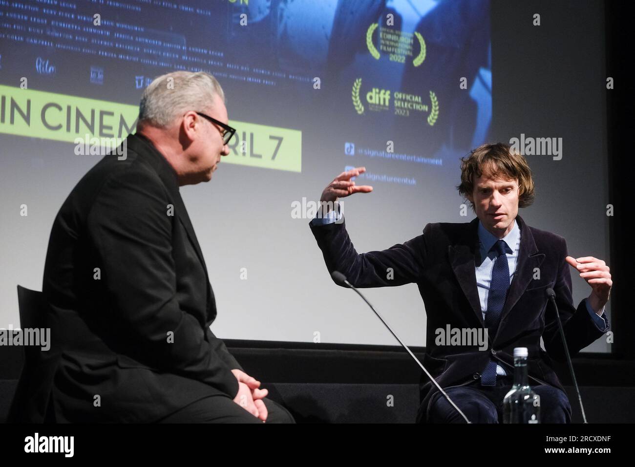 Mark Kermode and Andrew Legge photographed during Mark Kermode Live in ...