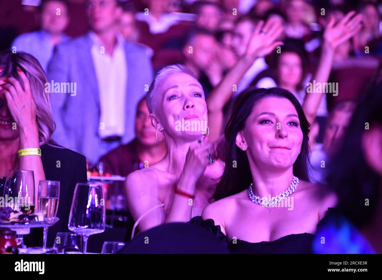 Moscow. Actress Darya Moroz and Grigory Leps' daughter Inga Leps (right ...