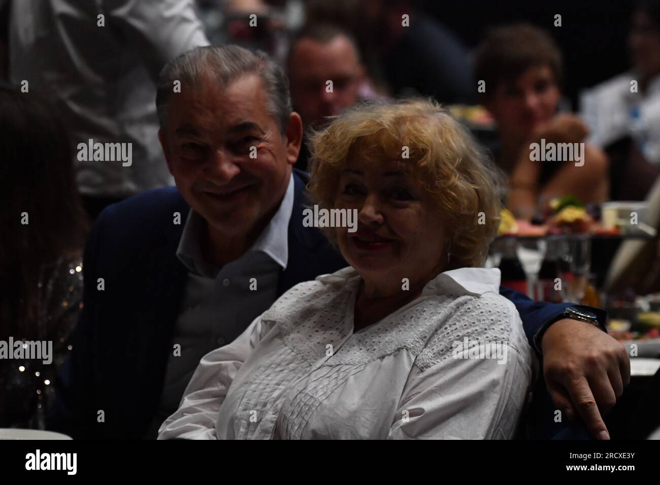 Moscow. Hockey player Vladislav Tretiak during the celebration of the ...