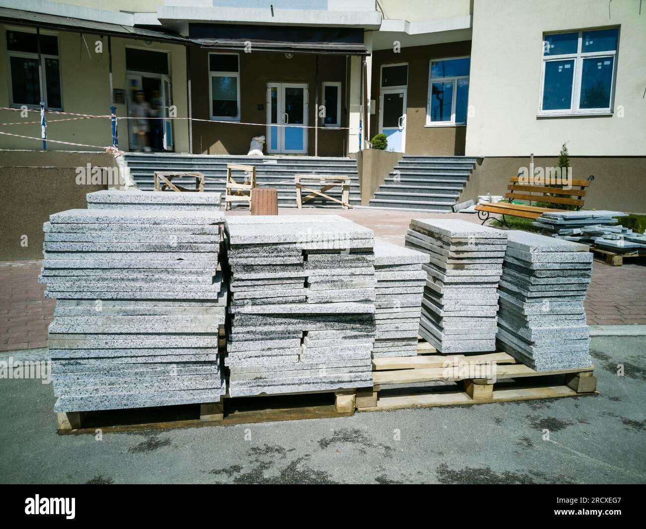 Stack of polystyrene foam kept by wall Stock Photo - Alamy