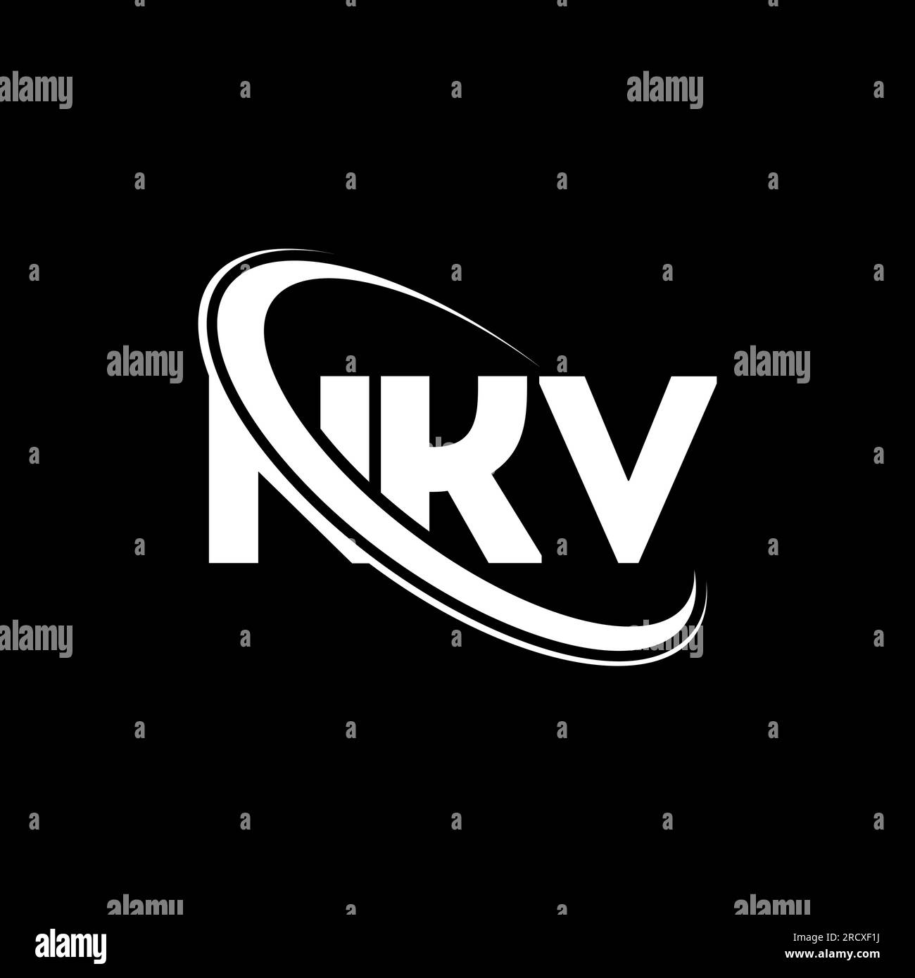 NKV logo. NKV letter. NKV letter logo design. Initials NKV logo linked ...