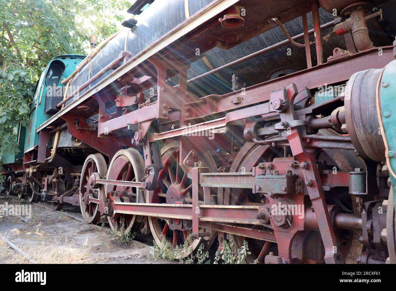 An old Turkish Ottoman steam train in Jordan - Hedjaz Jordan Railway ...