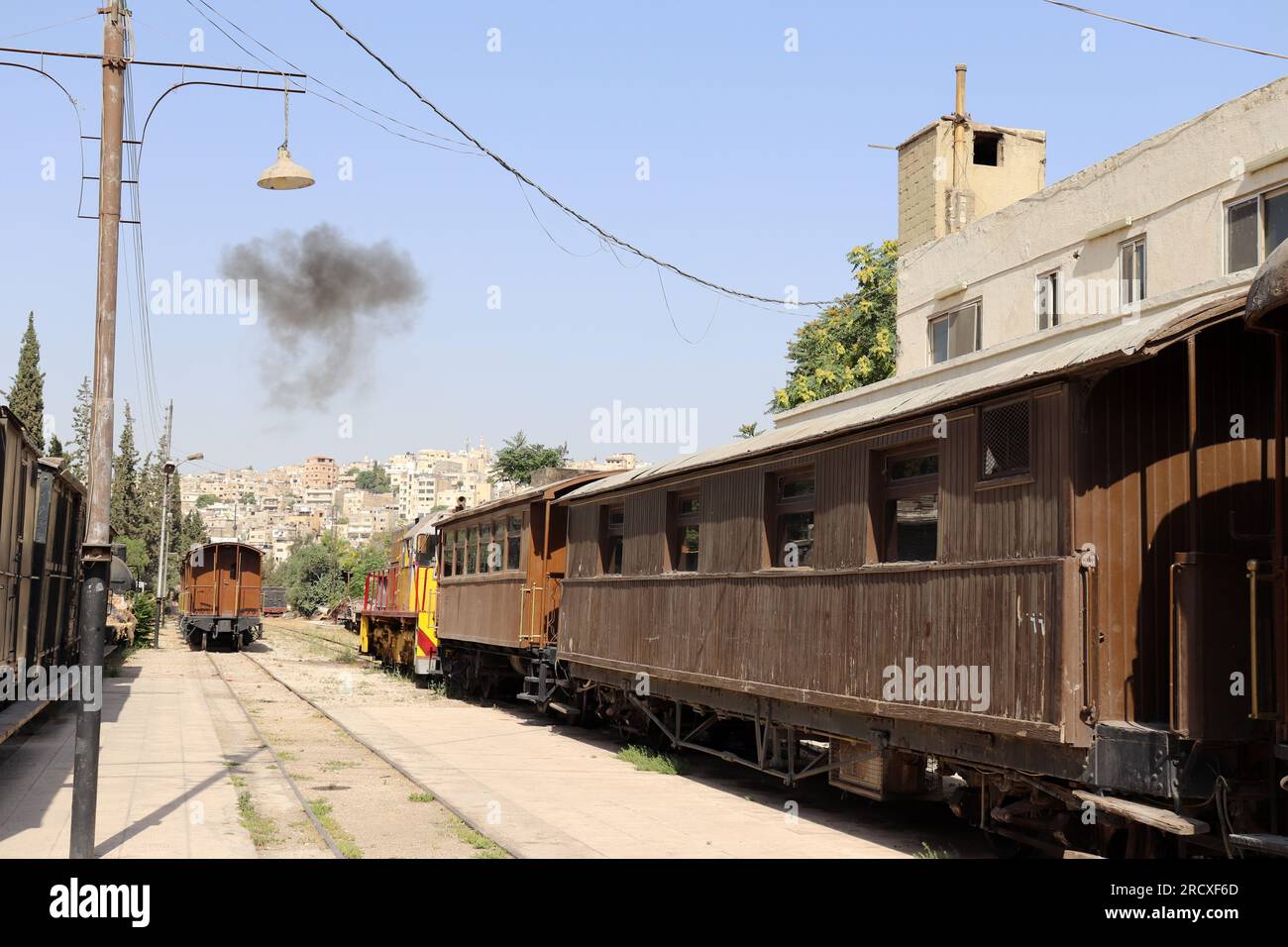Amman, Jordan - 2022 : (Amman station) An old Turkish Ottoman steam ...