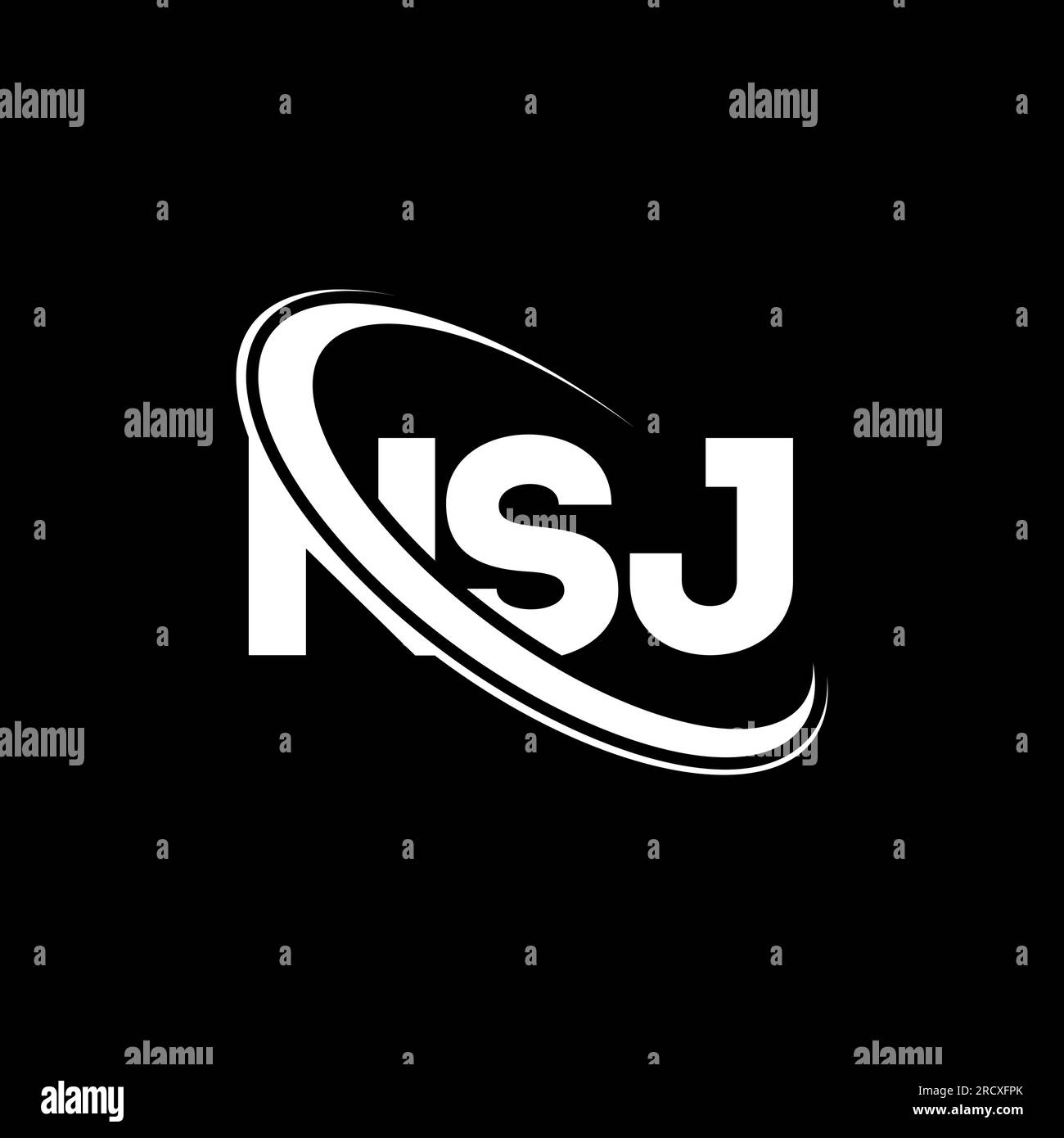Nsj logo design Black and White Stock Photos & Images - Alamy