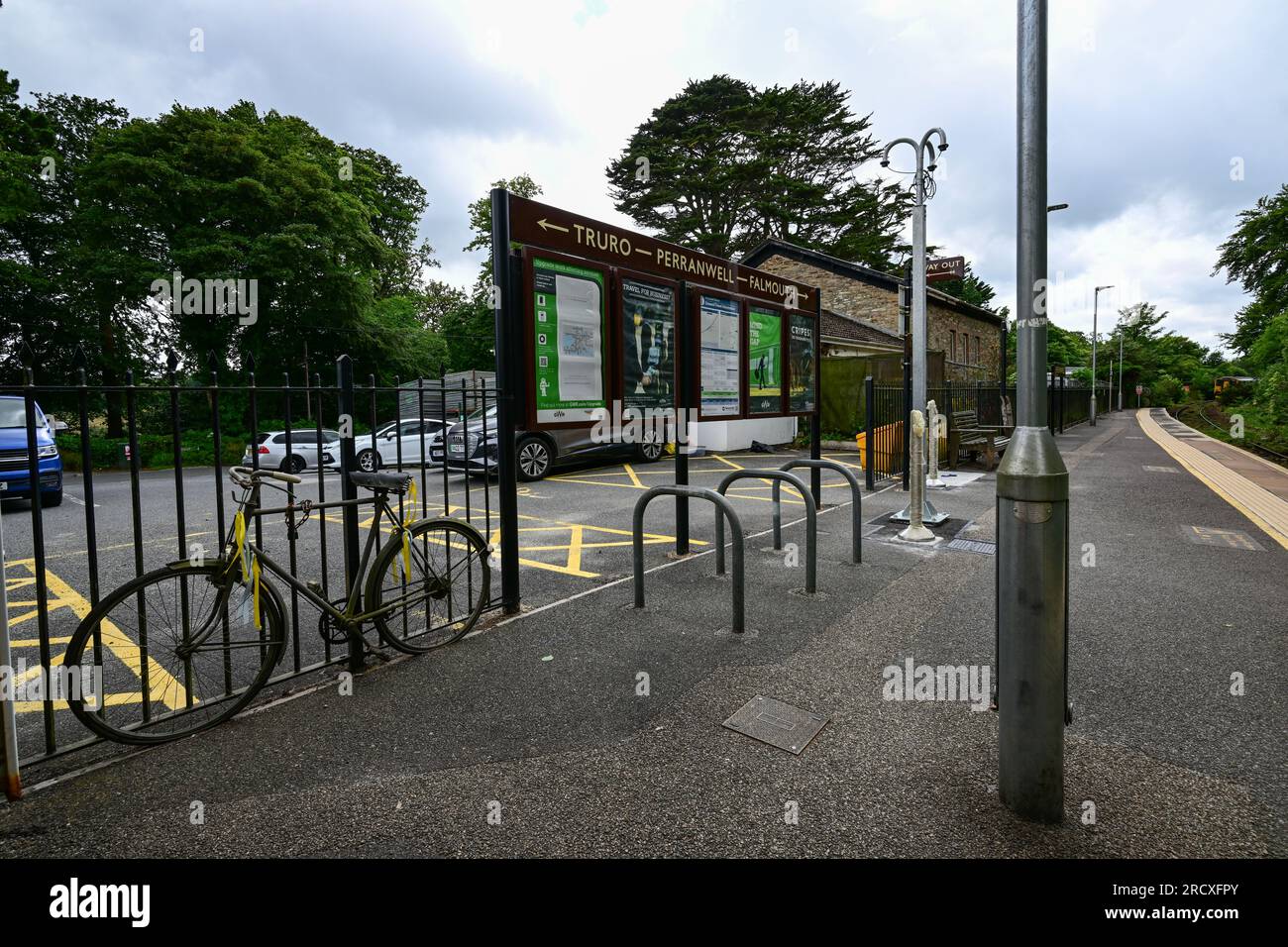 Perranawell Town Cornwall Railway Station Stock Photo - Alamy