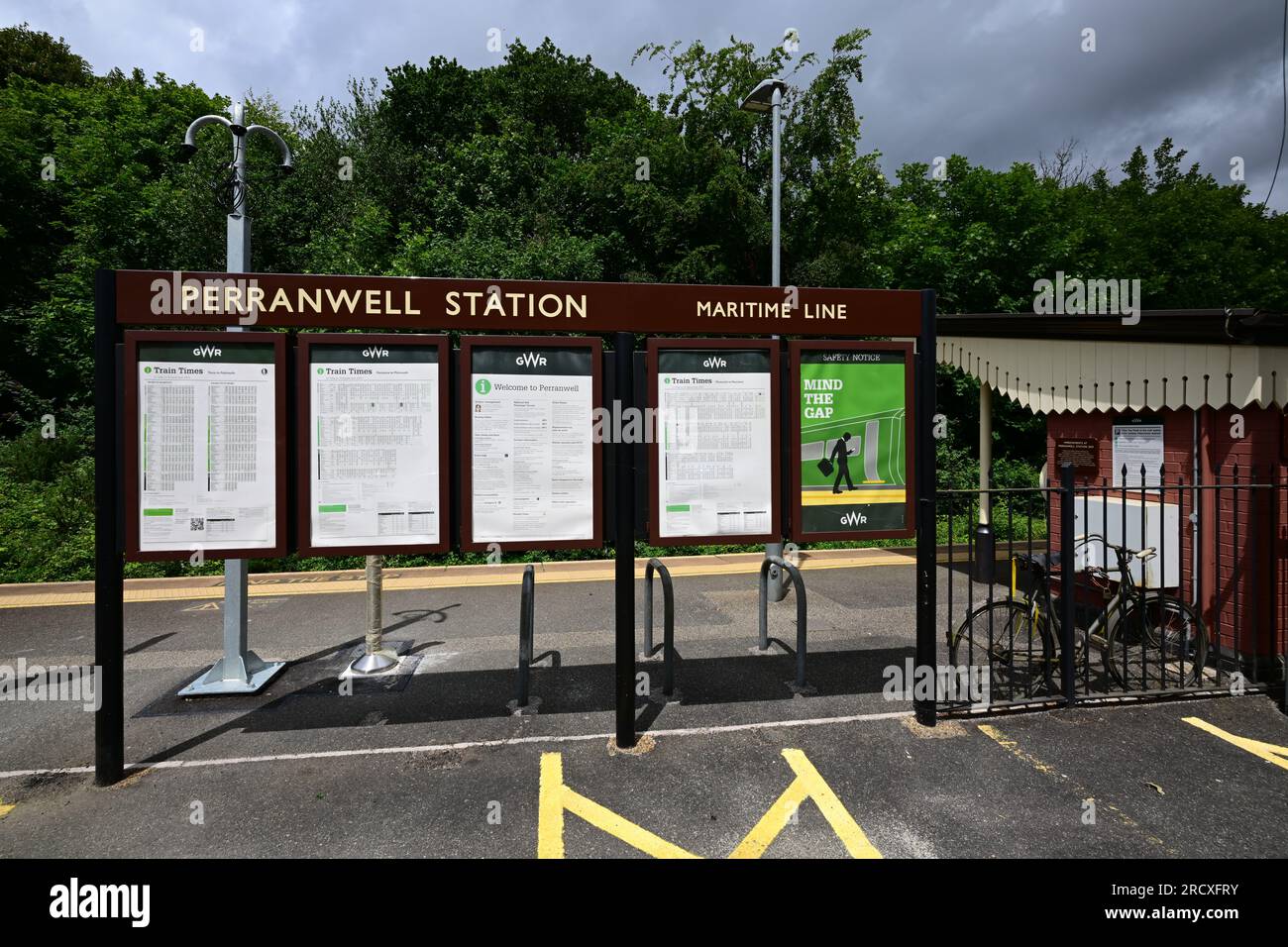 Perranawell Town Cornwall Railway Station Stock Photo - Alamy