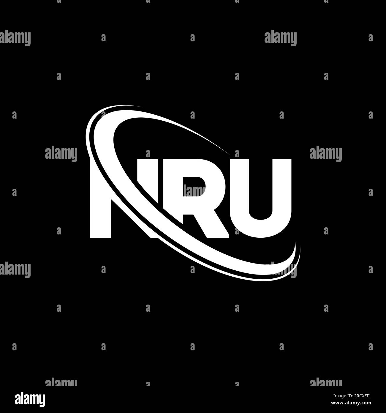 NRU logo. NRU letter. NRU letter logo design. Initials NRU logo linked ...