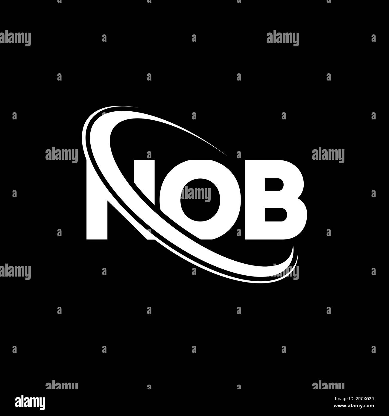 NOB logo. NOB letter. NOB letter logo design. Initials NOB logo linked ...