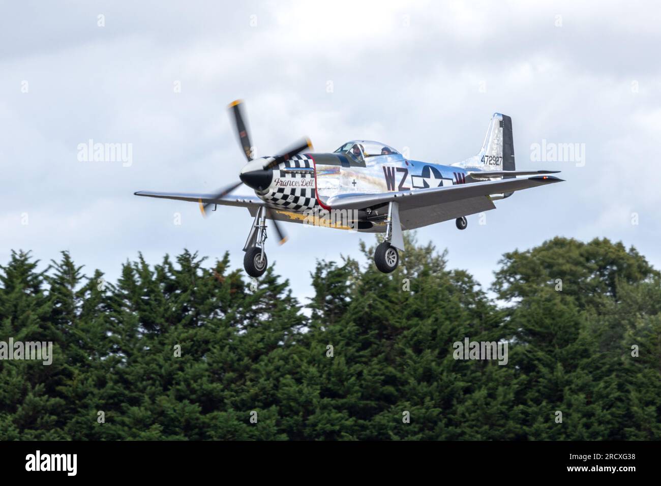 P-51D Mustang 'Frances Dell' arriving at RAF Fairford at perform at the ...