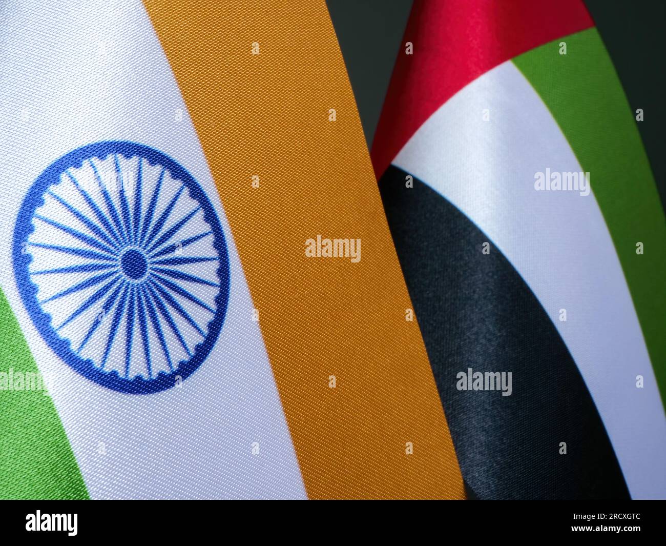 Flags of India and the United Arab Emirates UAE Stock Photo - Alamy