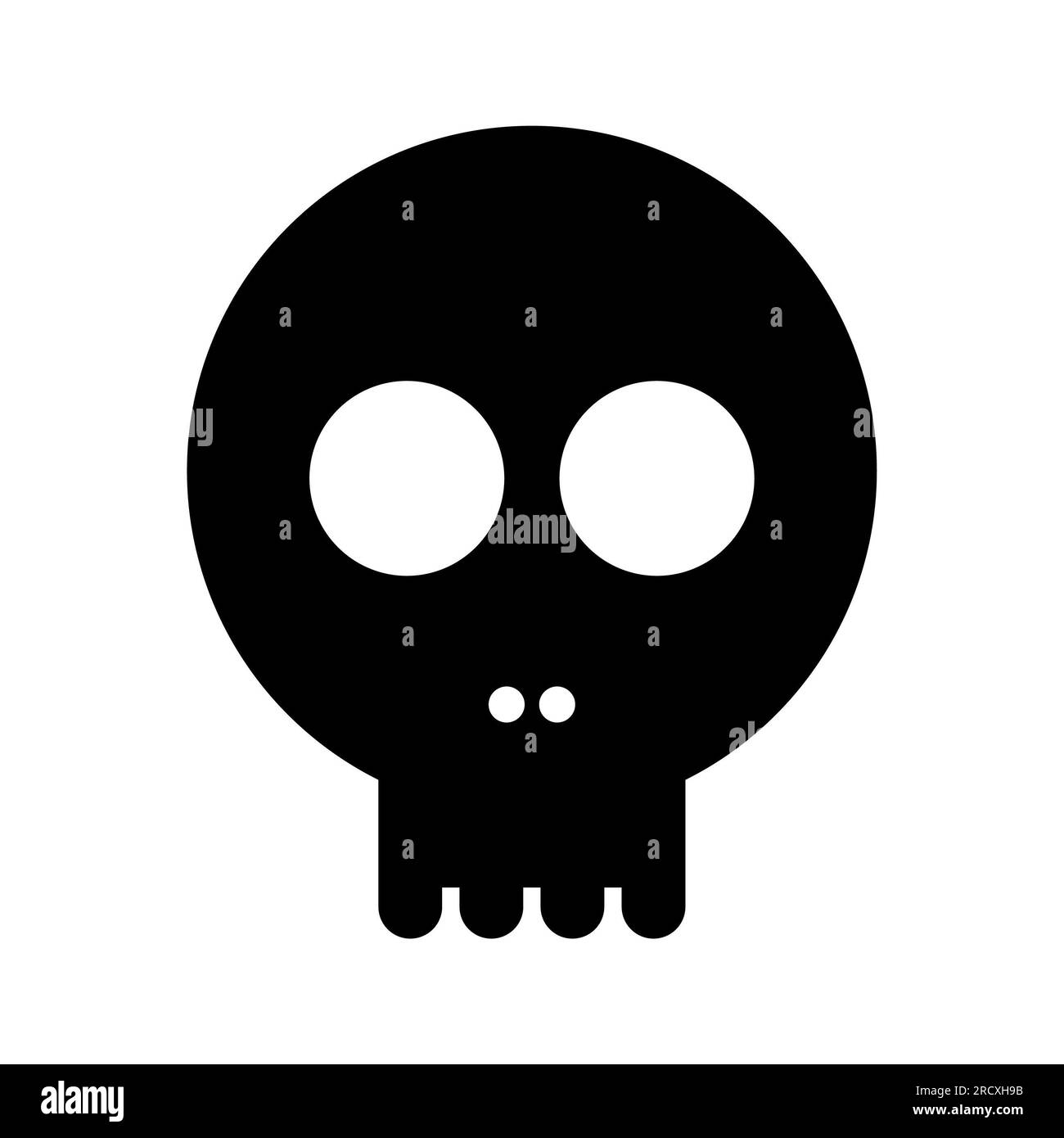 Skull Bone on white background. Pictogram, icon set illustration ...