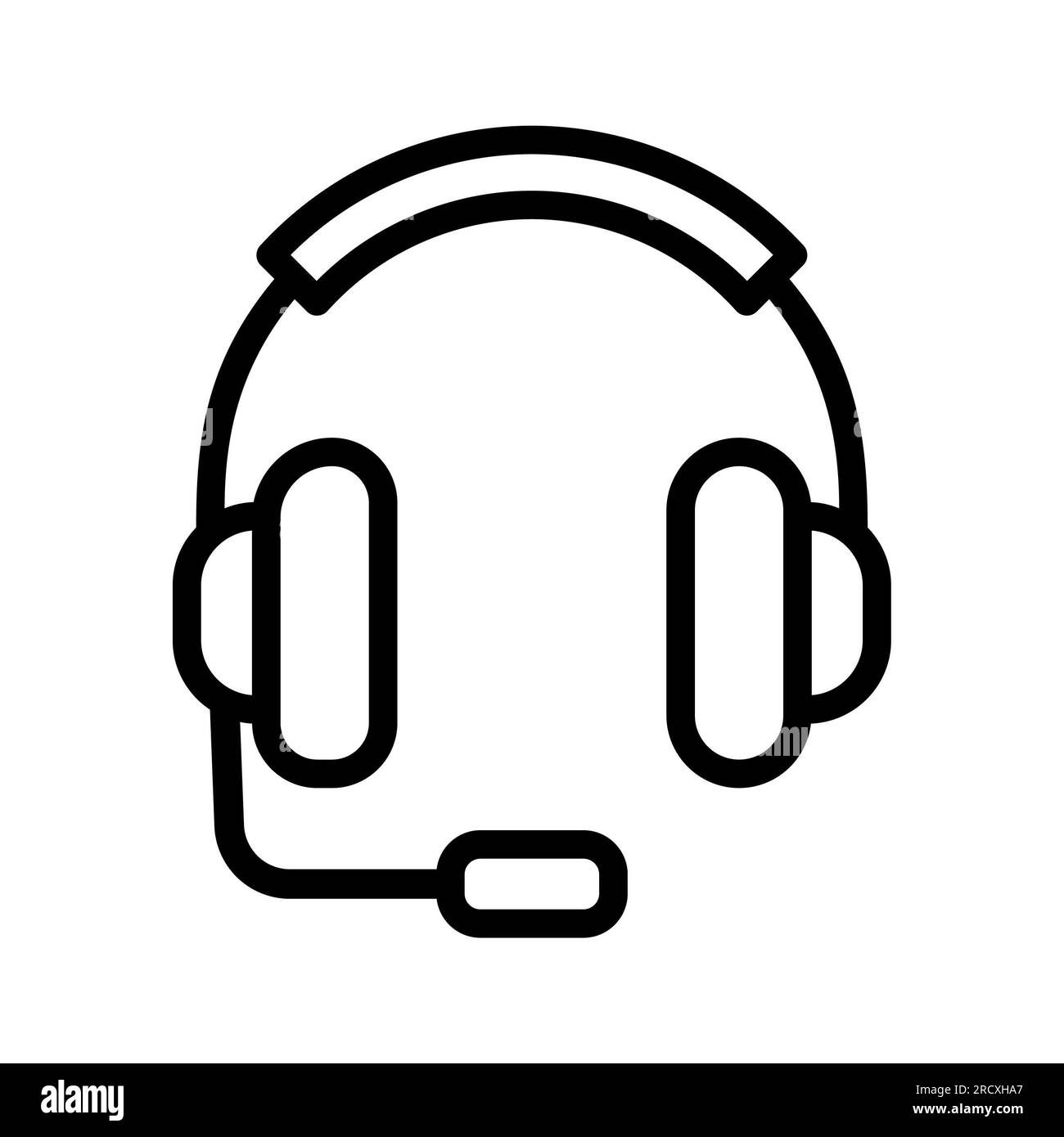 Call center headphones, headset on white background. Isolated ...