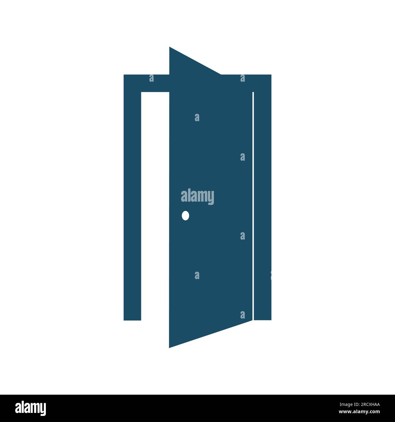 Open door, exit icon on white background. Pictogram, icon set ...