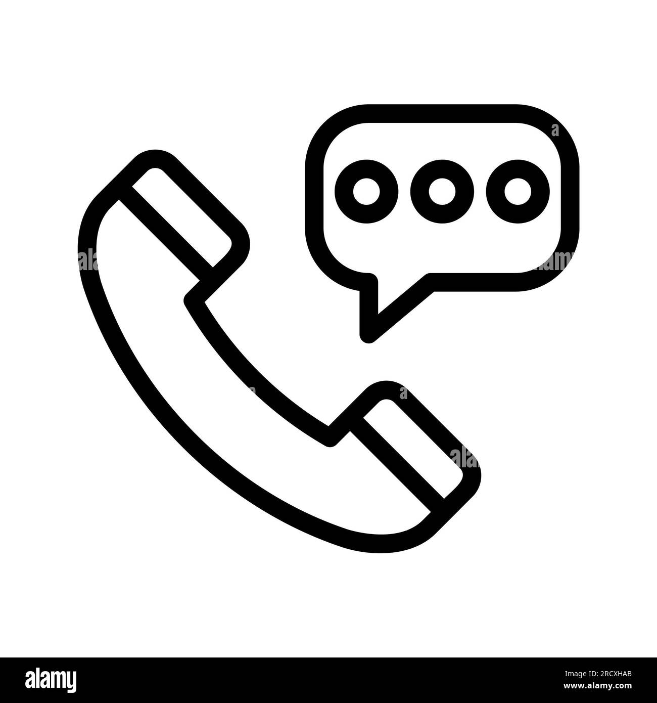 Phone talk white background. Isolated illustration Stock Photo - Alamy