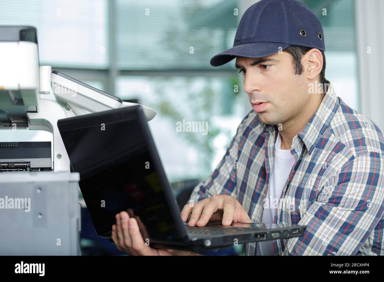 Man woman copier office hi-res stock photography and images - Alamy