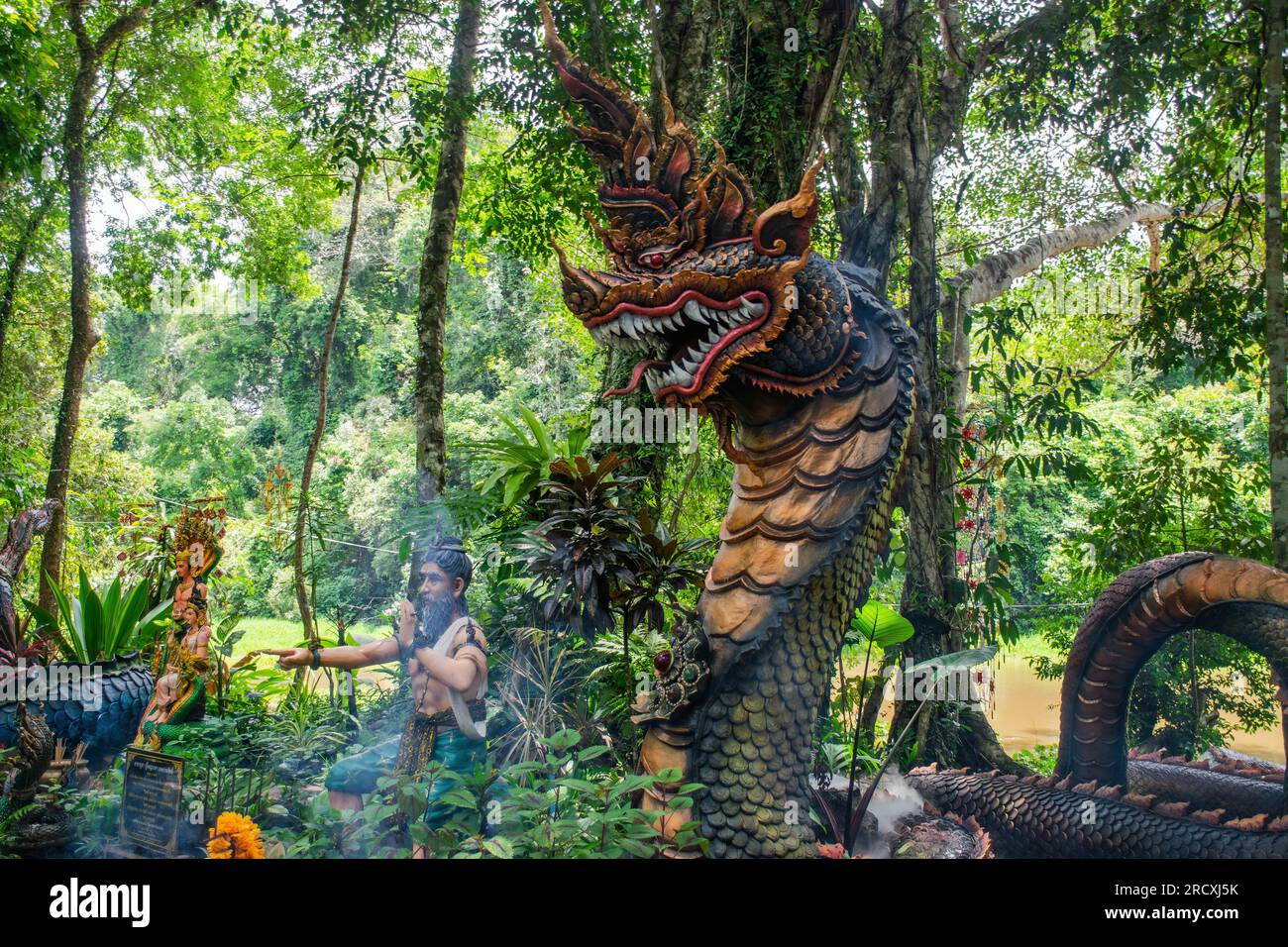 Serpent king of Nagas in Thailand.Naga or serpent statue Stock Photo ...