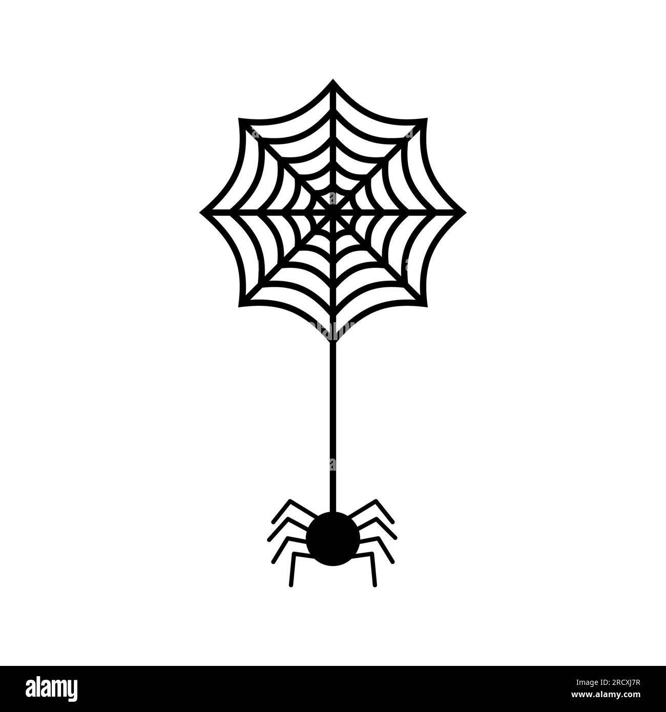 Spider web bundle on white background. Pictogram, icon set illustration ...