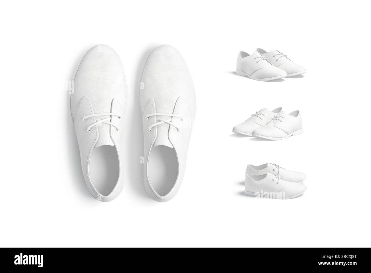 Blank white casual shoes mockup, different views Stock Photo - Alamy