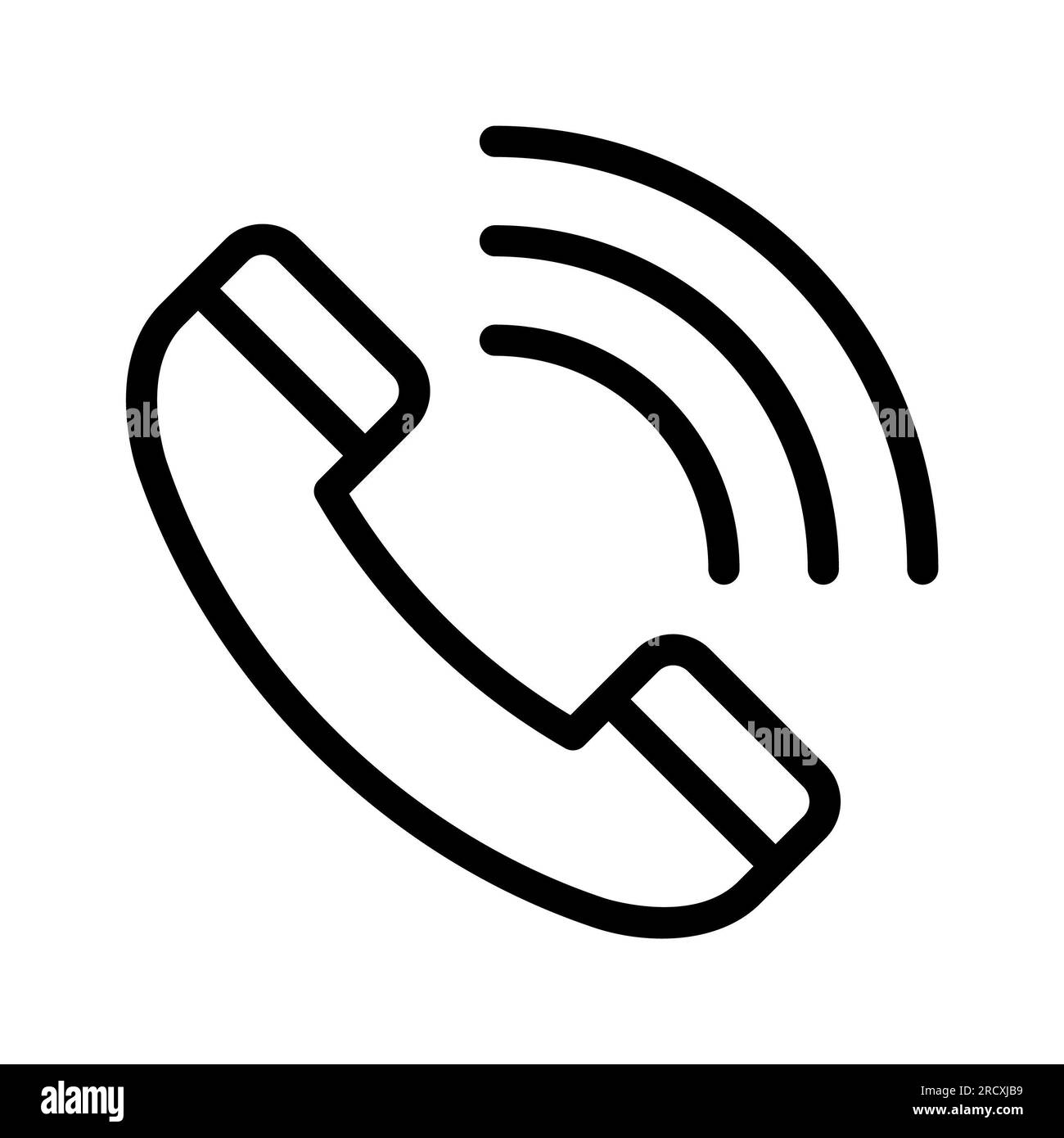 Ringing phone, incoming call on white background. Isolated illustration ...