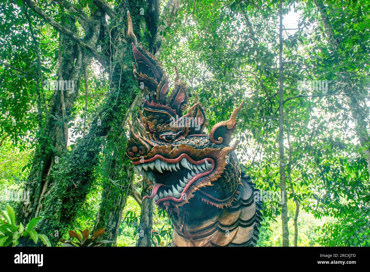 Serpent king of Nagas in Thailand.Naga or serpent statue Stock Photo ...