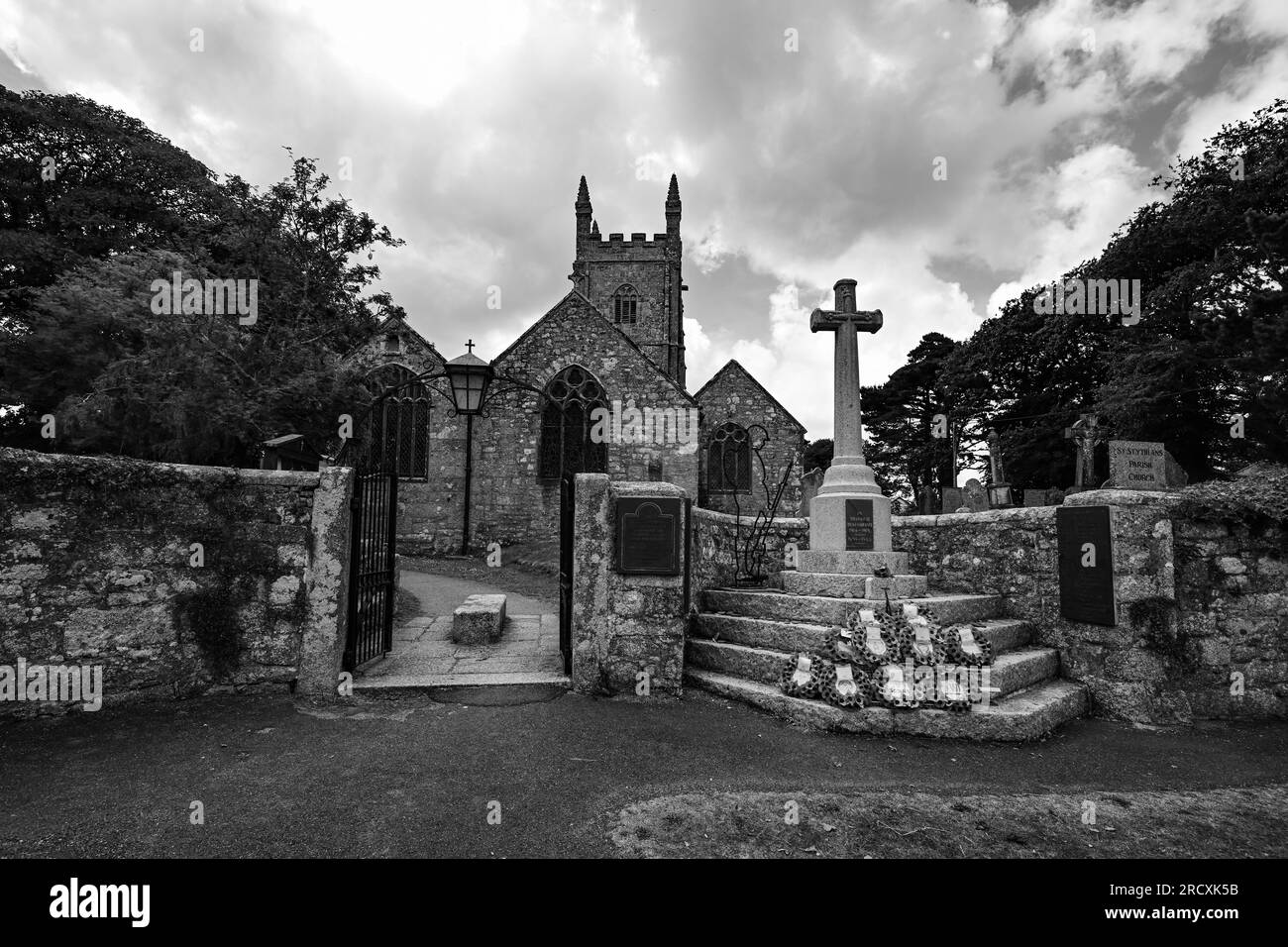 Stithians Civil Parish Church Town Village Cornwall Stock Photo - Alamy