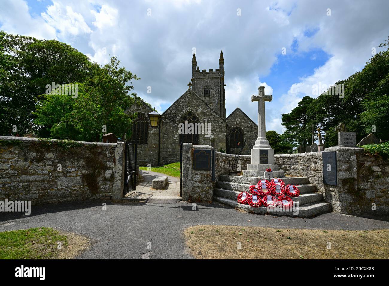 Stithians Civil Parish Church Town Village Cornwall Stock Photo - Alamy