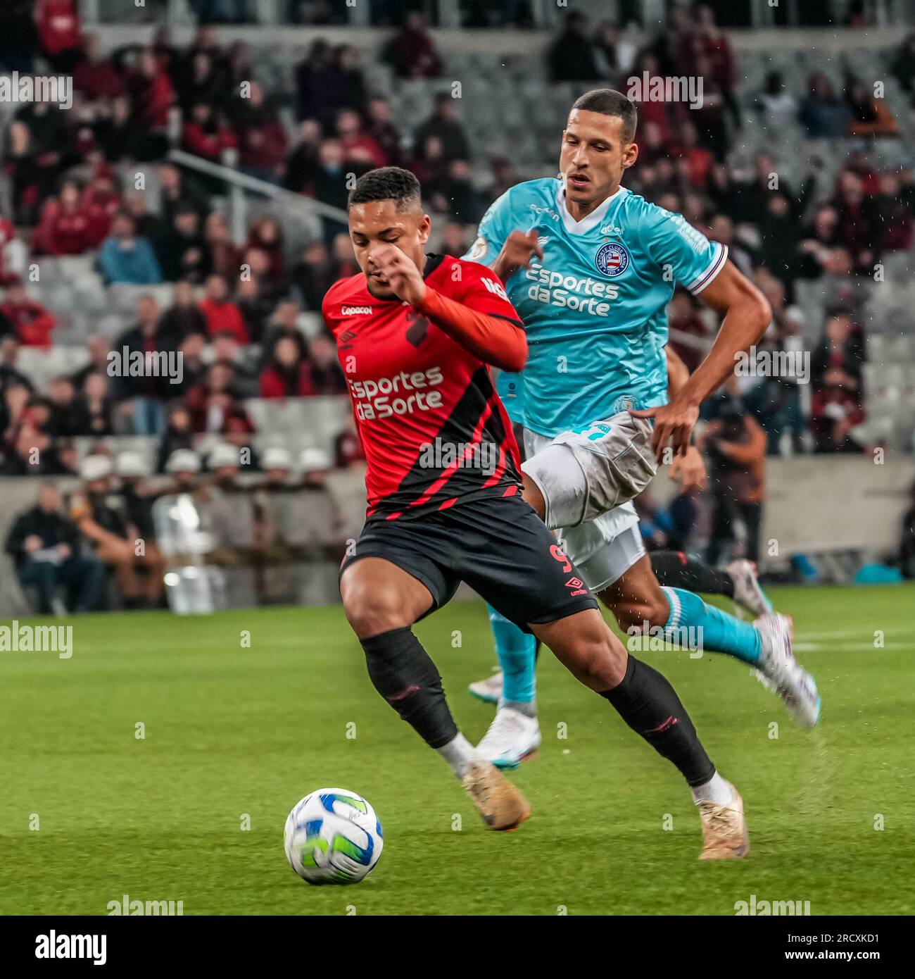 Curitiba, Brazil. 16th July, 2023. Vitor Roque and Gabriel Xavier ...