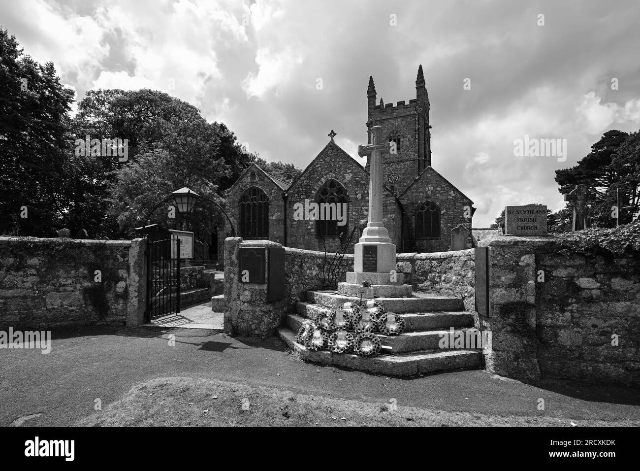 Stithians Civil Parish Church Town Village Cornwall Stock Photo - Alamy