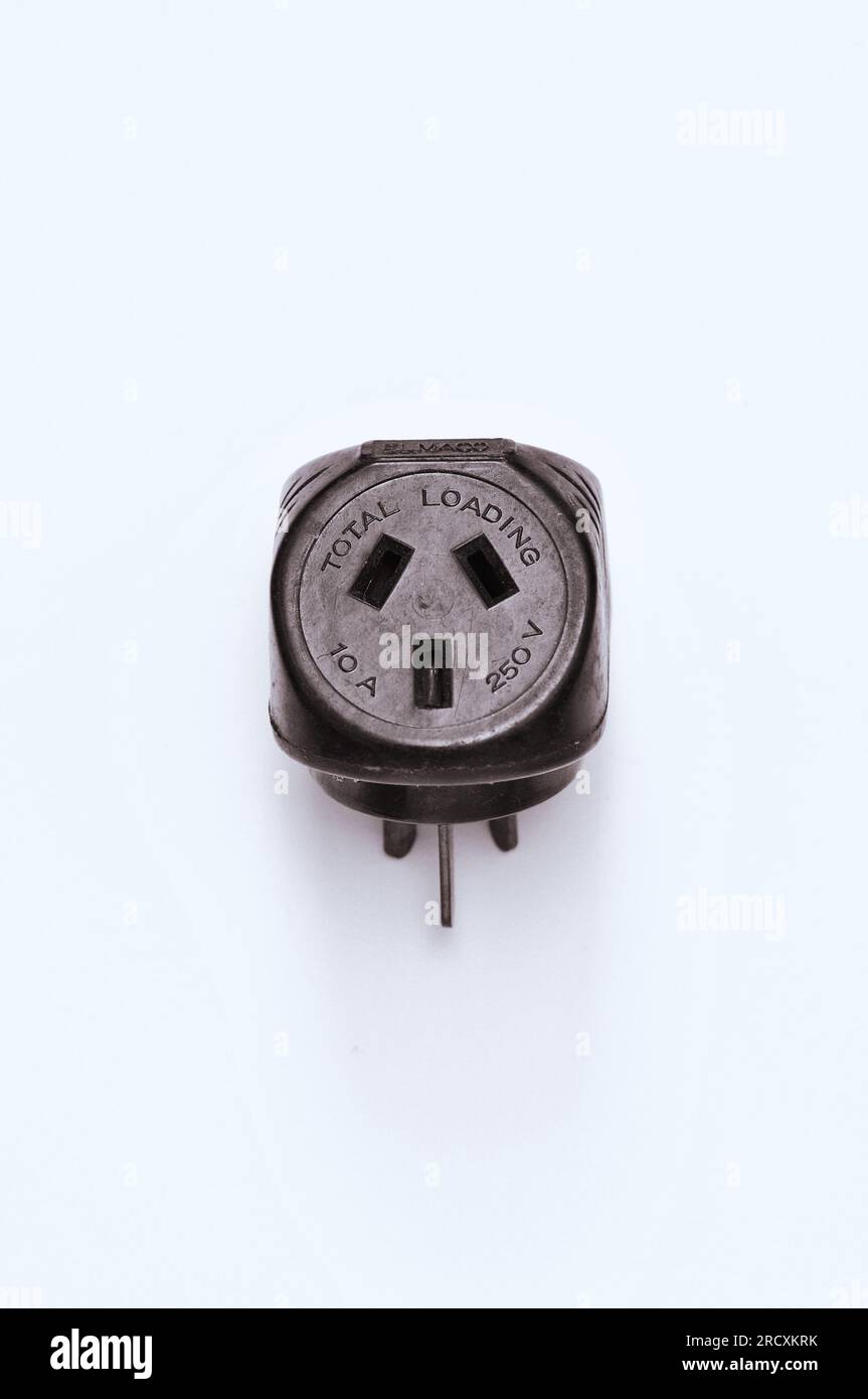 Art Deco Bakelite double adapter electrical plug showing one female ...